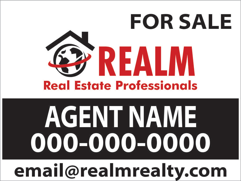 Realm Custom For Sale Sign – MySignStore.NET