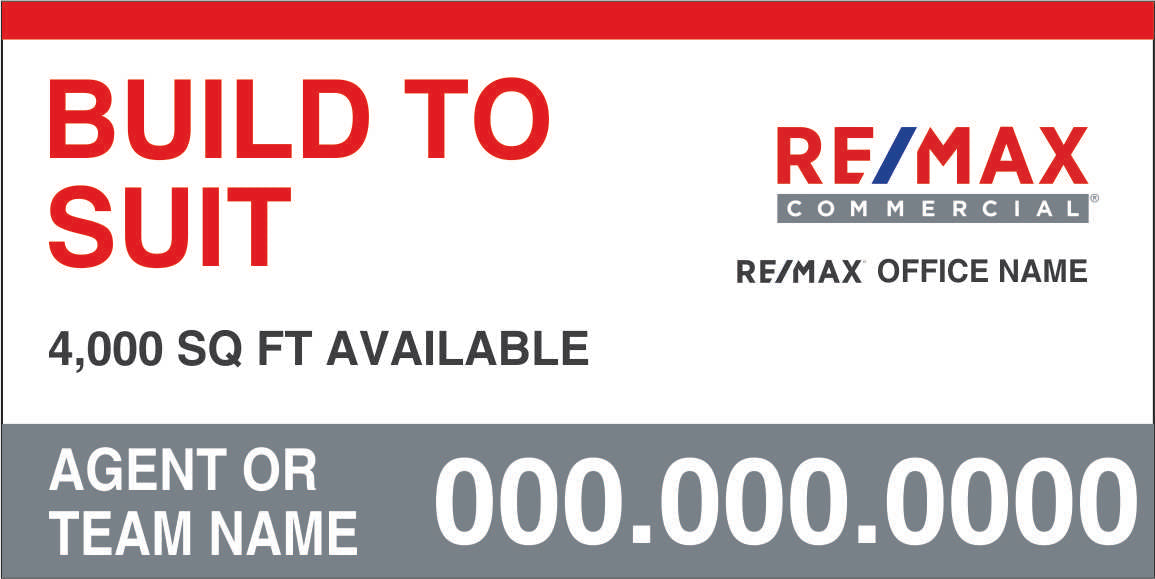 RE/MAX 4x8 Commercial Sign, Single-Sided – MySignStore.NET